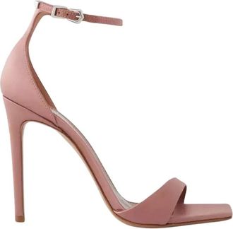 PARIS TEXAS Femme, Chaussures, Rose, Taille: 38 1/2 EU Sandales &agrave; talons aiguilles en satin rose