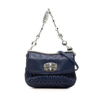 Miu Miu Sac port&eacute; &eacute;paule Pre-owned - Femme - Pre-owned - Bleu - Taille: ONE Size