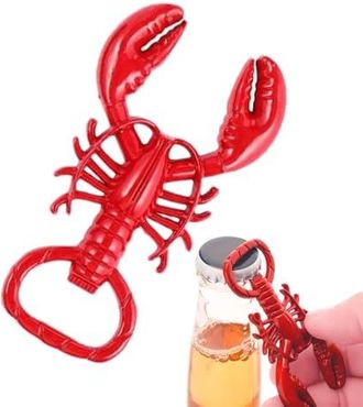 Generic Yianyal Ouvre-bouteille pour crevettes, dissolvant de bouchon de bi&egrave;re, outil pour ouvrir la bi&egrave;re - Ouvre-bouteille et bi&egrave;re en forme de homard,Porte