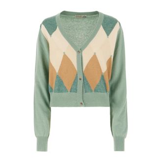 Ballantyne Femme, Pulls, Vert, Taille: 40 FR Cardigan en cachemire