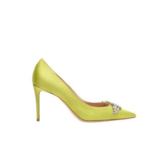 Scarosso Femme, Chaussures, Jaune, Taille: 35 EU Escarpins Pointus en Satin avec Strass