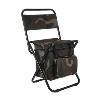 Supvox Campingstuhl mit R&uuml;ckenlehne und K&uuml;hltasche Faltbarer Outdoor-anglerstuhl mit Uv-Schutz Verschlei&szlig;fest Ergonomisch f&uuml;r Camping Angeln Picknick Festiva