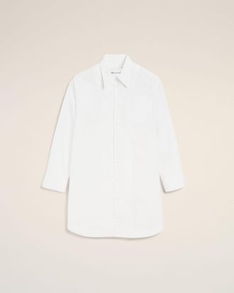 Ami Robe Chemise Blanche Large Ami De Coeur en Coton Blanc - XXS - Unisex