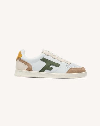 Faguo Baskets blanc et beige cuir