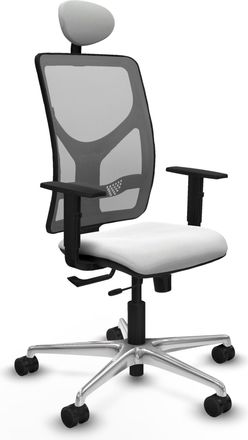 Piqueras y Crespo Drehstuhl f&uuml;r den Schreibtisch mit 1D-Armen, h&ouml;henverstellbare Lendenwirbelst&uuml;tze und festes Kopfteil, ausgestattet mit Syncro/Traslack und Schneidesc