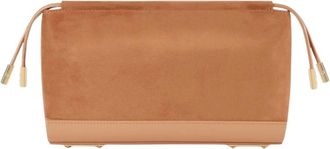 Elisabetta Franchi Femme, Sacs, Brun, Taille: ONE Size Pochette effet daim