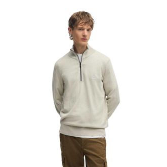 HUGO BOSS Kanobix Pullover f&uuml;r Herren, mit kurzem Rei&szlig;verschluss (Hellbeige)