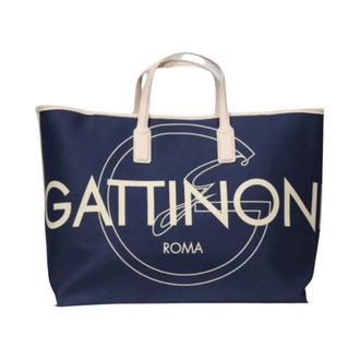 Gattinoni Stilvolle Logo-Shoppingtasche f&uuml;r Frauen - - Bags - Damen - Blau - ONE SIZE