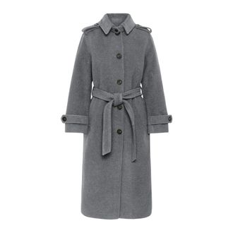 Part Two Belted Manteaux - Femme - Manteaux - Gris - Taille: 46 FR