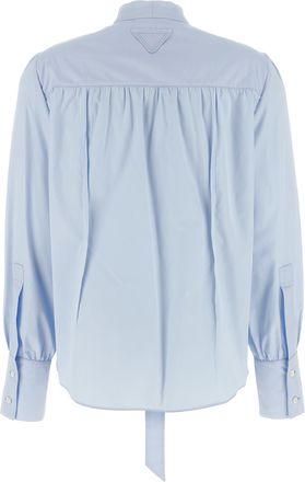 Prada Womens Blue Cotton Blouse