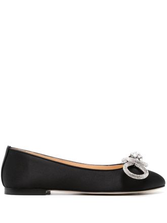 Mach & Mach ballerines Double Bow en satin - Noir