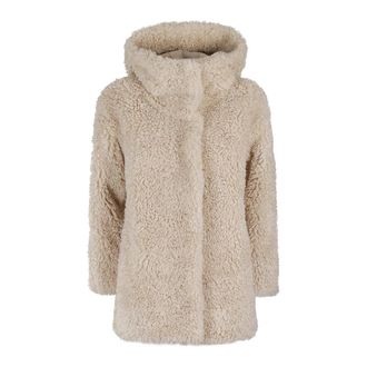 Roberto Ricci Design Kapuze Lamm Damen Jacke - - Jackets - Damen - Beige - L