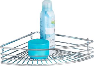 WENKO Eckablage Milano massiv, inklusive Schrauben und Dübel Chrom