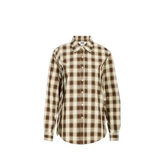 EENK Chemise droite &agrave; carreaux en coton