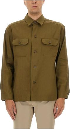 HUGO BOSS Homme, Chemises, Vert, Taille: L Chemise Stretch en Lin et Viscose