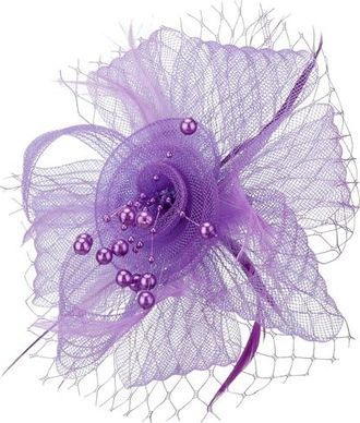 Dreshow Fascinator Chapeau Tea Party Cocktail Vintage Pilulier Chapeaux avec Pince Fourchue pour Filles et Femmes