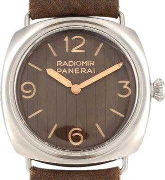 Officine Panerai Panerai Pre-owned - Pre-owned Radiomir Eilean Stainless Steel Manual - Homme - Pre-owned - Brun - Taille: ONE Size