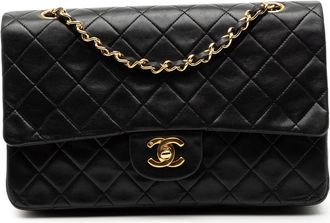 Chanel Hobo Bags - Medium Classic Lambskin Double Flap - Gr. unisize - in Schwarz - f&uuml;r Damen