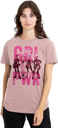 Star Wars Ahsoka Girl Power Ketsu Sabine Hera Ladies T Shirt, Pink, Rose, L Femme