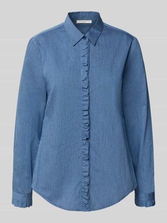 Eterna Relaxed Fit Hemdbluse mit R&uuml;schenbesatz