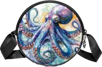 Generic Petit sac &agrave; bandouli&egrave;re Circle pour femme, petit sac &agrave; bandouli&egrave;re avec fermeture &eacute;clair, bretelles r&eacute;glables, sac &agrave; main rond d&eacute;contract&eacute; pour femmes