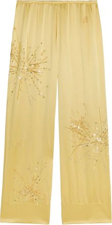 Bernadette pantalon Louis &agrave; sequins - Jaune