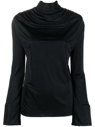 Viktor & Rolf blouse &agrave; d&eacute;tails drap&eacute;s - Noir