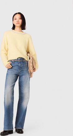 Maje Jeans Mit Ketteng&uuml;rtel - Blau - Maje