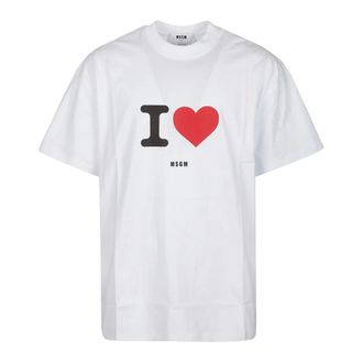 Msgm Msgm, Homme, Tops, Blanc, Taille: XL T-Shirt