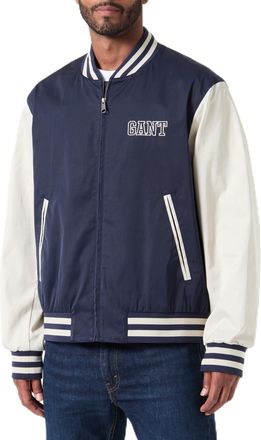 GANT Herren Light Varsity Jacket Jacke, Evening Blue, M