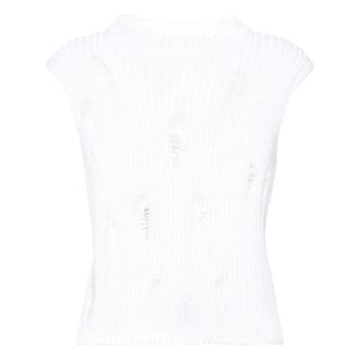Gauch&egrave;re Femme, Tops, Blanc, Taille: 36 FR Haut sans manches