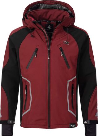 Rock Creek Herren Softshell Jacke Outdoor Jacke Windbreaker &Uuml;bergangsjacke Anorak Kapuze Regenjacke Winterjacke Herrenjacke Jacket H-230 Weinrot 3XL