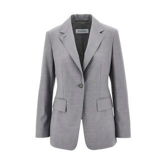 Max Mara Femme, Vestes, Gris, Taille: 34 FR Blazer Circense en laine vierge