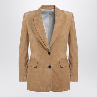 Sword 6.6.44 Braune Jacke aus Wildleder