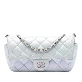 Chanel Sac bandouli&egrave;re matelass&eacute; doccasion - Femme - Pre-owned - Bleu - Taille: ONE Size