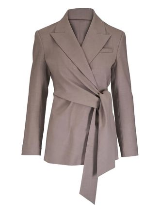 Lafayette 148 New York Jacke mit G&uuml;rtel - Nude