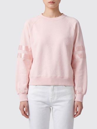 Repetto Sweat-shirt col rond en coton m&eacute;lang&eacute; avec bandes en satin