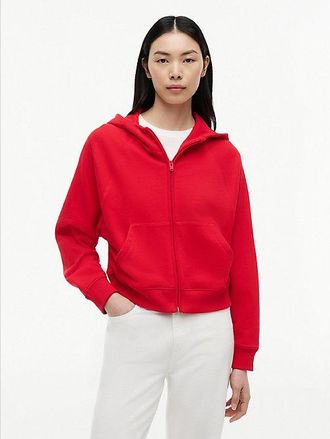 Tommy Hilfiger Sweat &agrave; capuche boxy en tissu &eacute;ponge zipp&eacute;