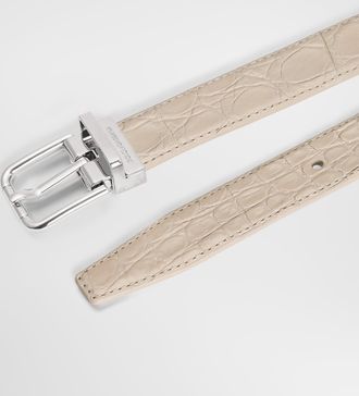 Dolce & Gabbana G&uuml;rtel Aus Kaimanleder - Mann Collection Beige 110