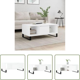 vidaXL Table de salon - Table basse Blanc 90x50x36,5 cm Bois ding&eacute;nierie