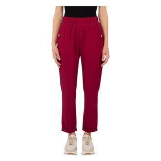 Liu Jo Femme, Pantalons, Rouge, Taille: 44 FR Chinos fusel&eacute;s