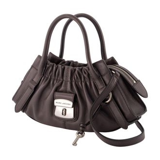 Marc Jacobs Womens The Small Satchel Shoulder Bag - Marc Jacobs Leather Brown Lambskin Shoulder-Hobo-Bags