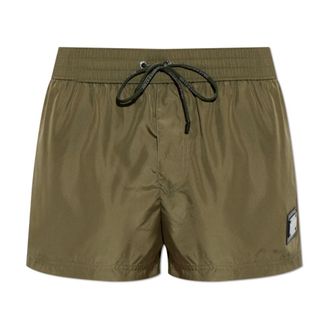Dolce & Gabbana Homme, Maillots de bain, Vert, Taille: 2XL Short de bain &agrave; plaque logo