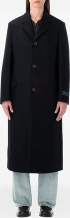 Sporty & Rich signature logo wool coat - Schwarz