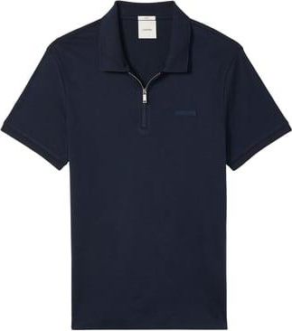 Calvin Klein Polo droit &agrave; col zipp&eacute; en coton