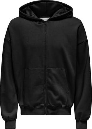 Only & Sons Onsturner VTG Sweat à Capuche zippé Cbo Noos Veste de Sweatshirt, Noir, S Homme