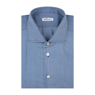Kiton Homme, Chemises, Bleu, Taille: 3XL Chemise en coton