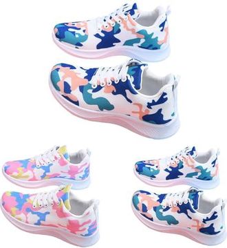 Generic Chaussures de marche &agrave; lacets pour femme - Maille ray&eacute;e - Respirantes - L&eacute;g&egrave;res - Pour le travail, la gym, la course &agrave; pied - Chaussures dentra&icirc;nement