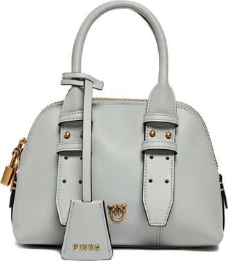 Pinko Pinko, Femme, Sacs, Gris, Taille: ONE Size Bowling Bag Zip Mini