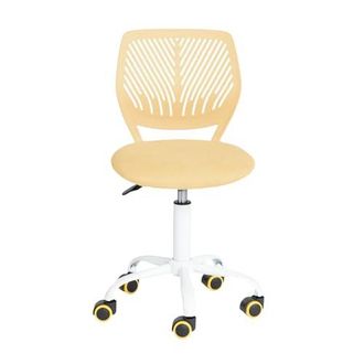 Furniture R Kleiner Videospielstuhl, ergonomischer Schreibtischstuhl ohne Armlehnen, kompakter Drehstuhl mit Sitzhöhenverstellung und leisen Gummirädern, modernes